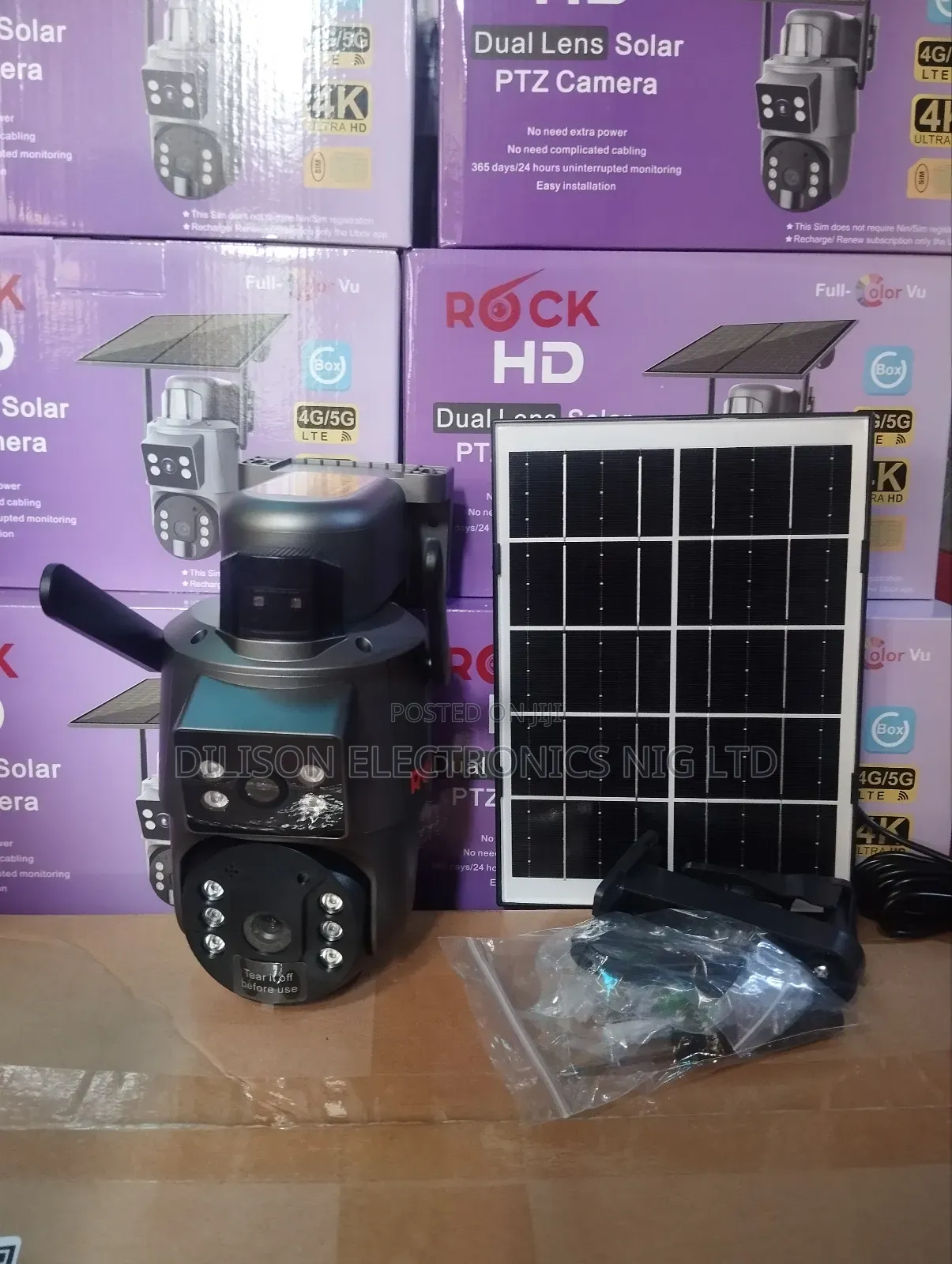 Rock Hd Box PTZ Dual Lence Solar Camera in Ikeja - Security ...