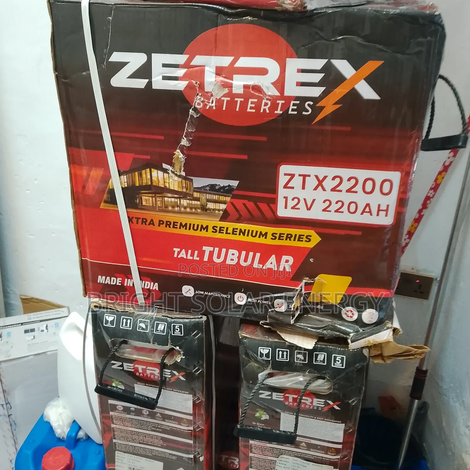 Zetrex Solar Tubular Battery 220ah 12v in Yaba - Solar Energy, Bright ...