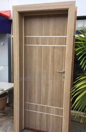 Wooden HDF Room Door With Horizontal Lines in Orile - Doors & Security ...
