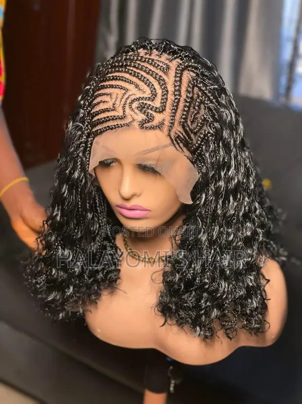 Side Cornrows With Curls