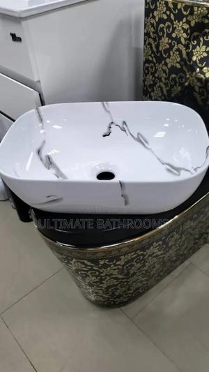 White Carrara Design Bathroom Counter Top Basin in Orile - Plumbing ...