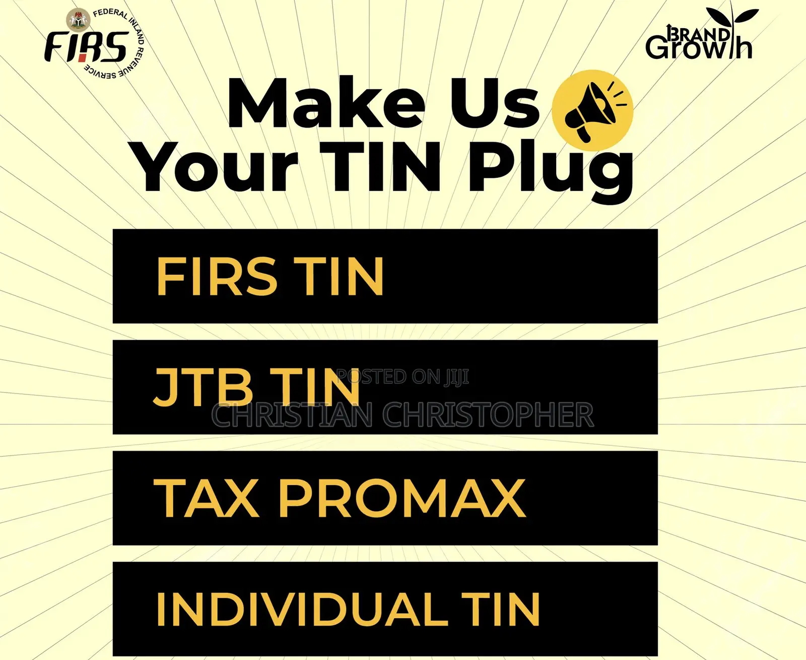 Tin Certificate | Tin | Tax Promax | JTB | Firs for sale - Christian ...