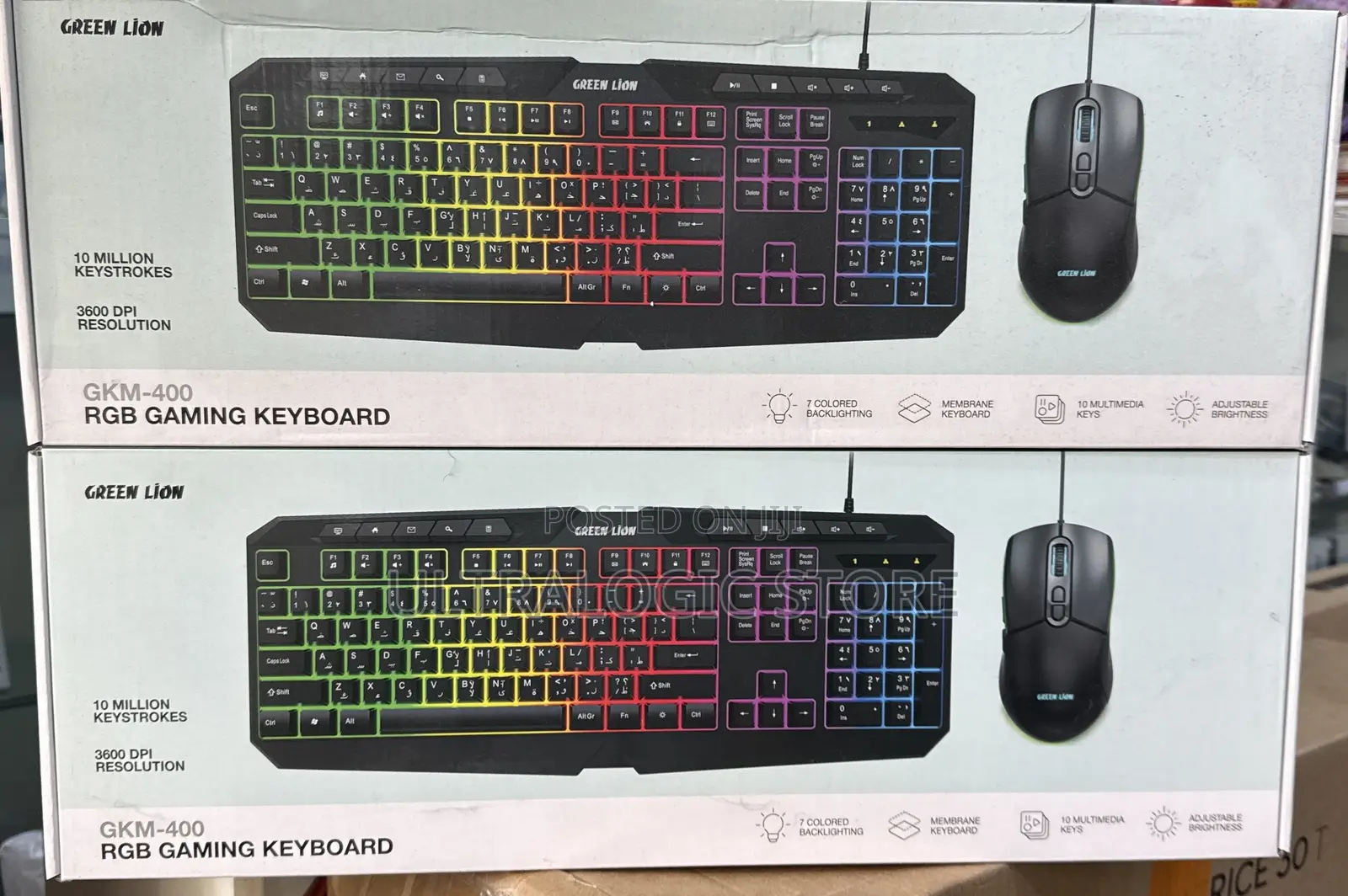 New Green Lion Gk-400 RGB Gaming Keyboard + Mouse - Black for sale ...