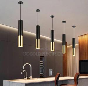 Led Long Tube Pendant Lights Modern Black Gold Hanging Lamp in Ojo ...