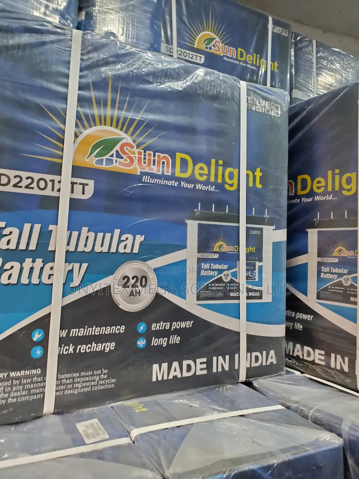 Sun Delignt Tall Tubular Battery 220ah in Ojo - Solar Energy, Onyitex ...
