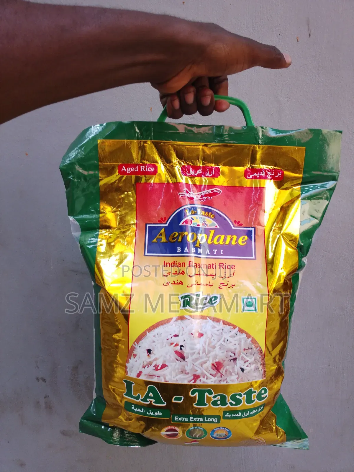 Aeroplane La-taste Indian Basmati Rice 5kg - Aromatic Long-grain Rice ...