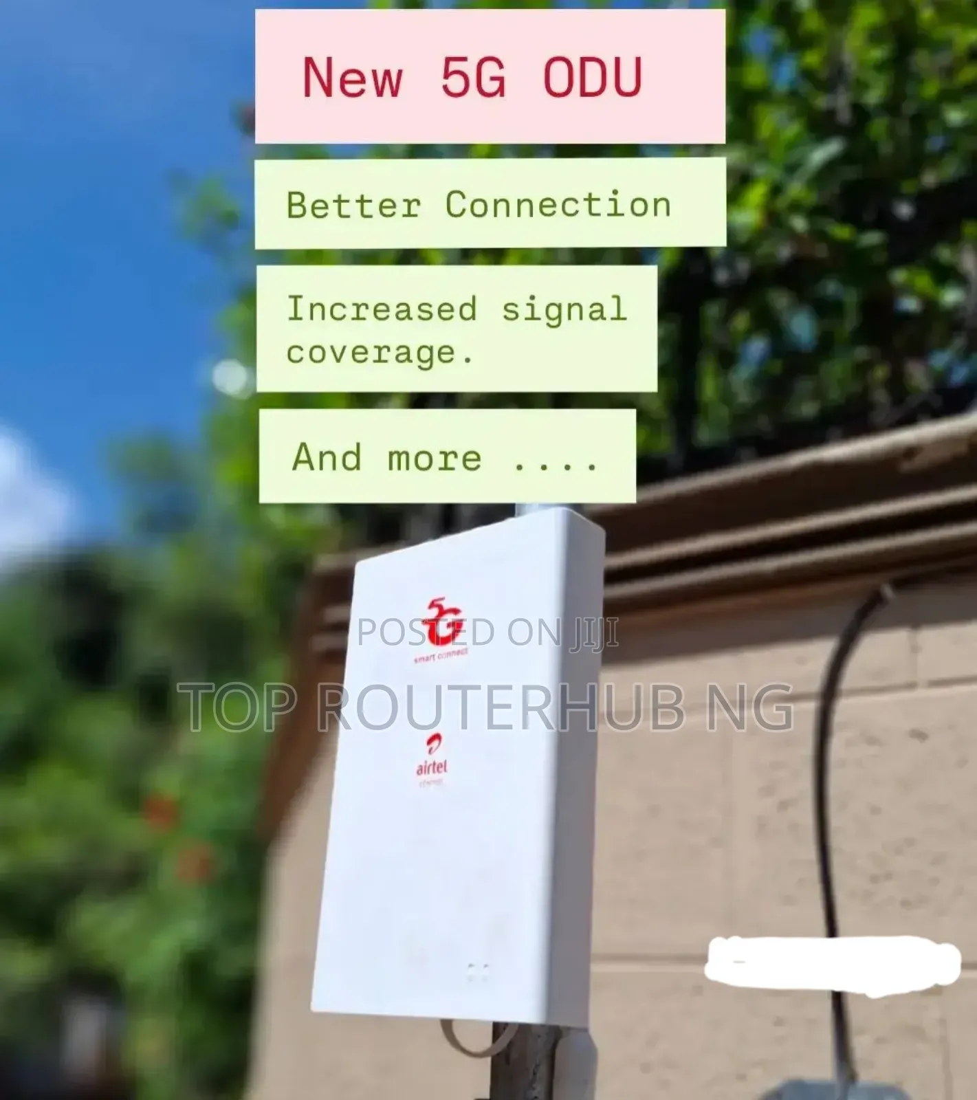 Airtel 5g Odu Router With 30days of Unlimited Data - Top Routerhub Ng ...