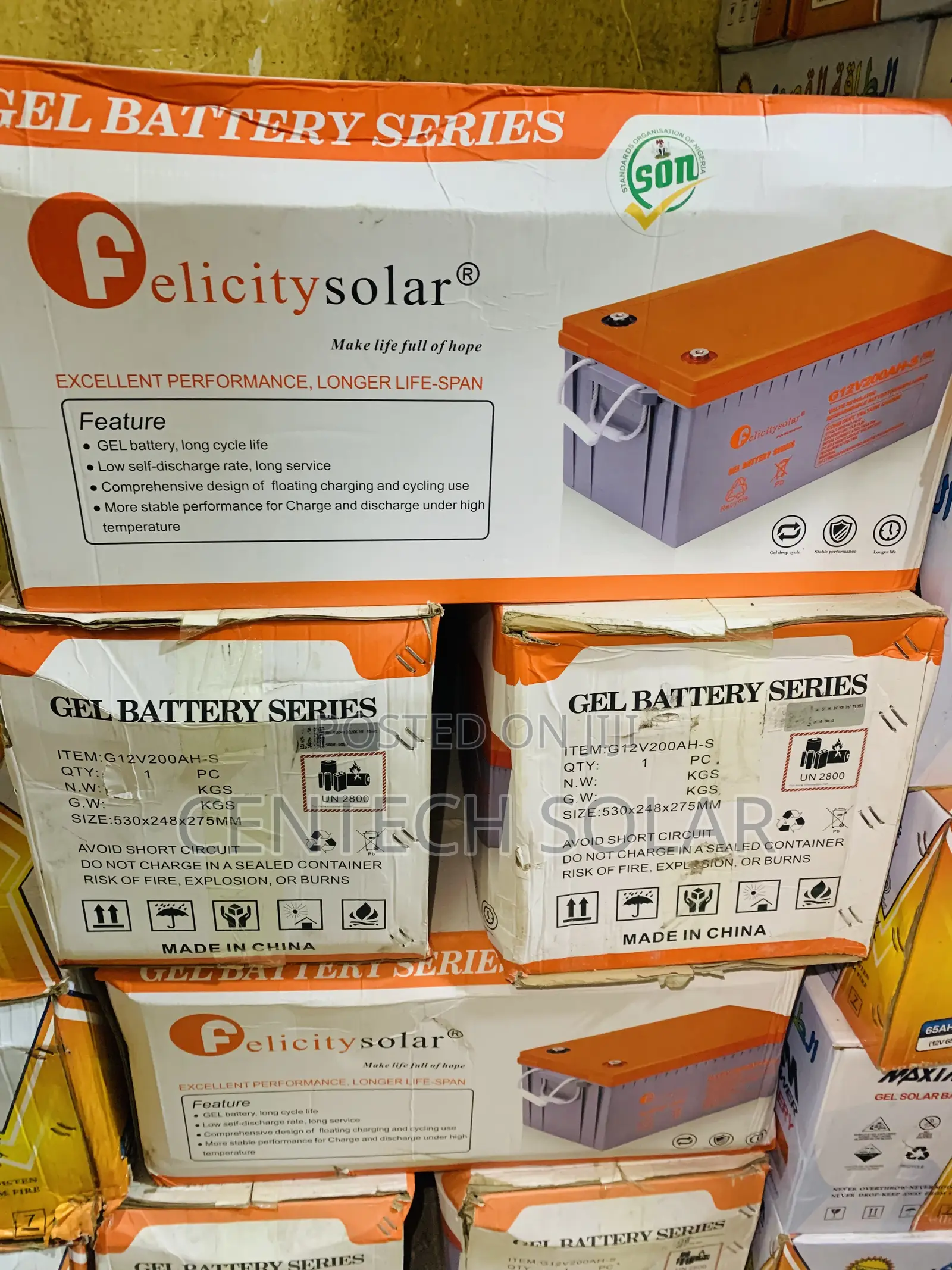 Felicity Gel Battery Dry Cell 200ah in Cross River State - Solar Energy ...