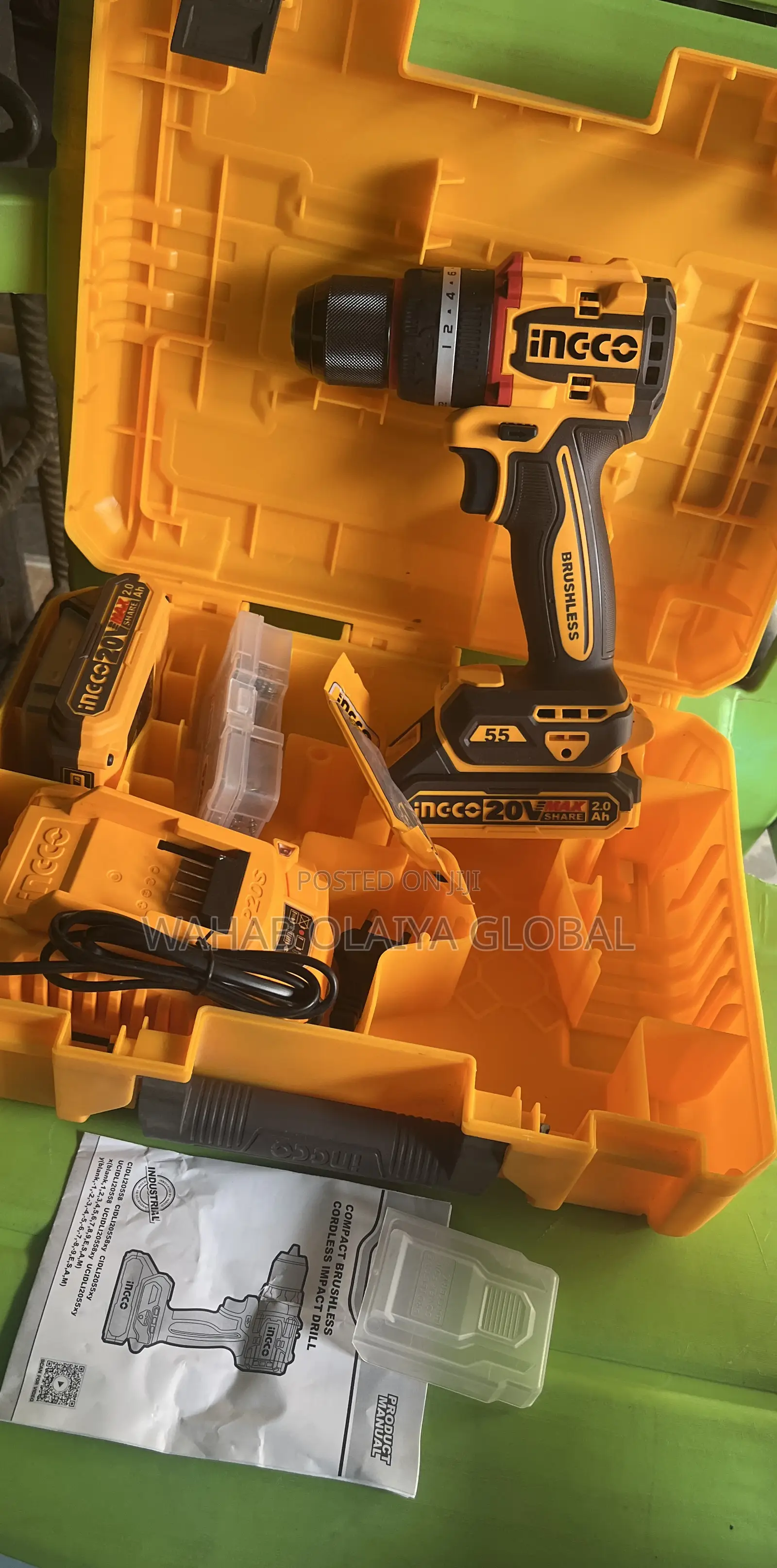 Ingco Compact Brushless Cordless Impact Drill – 20v Powerful Tool in ...