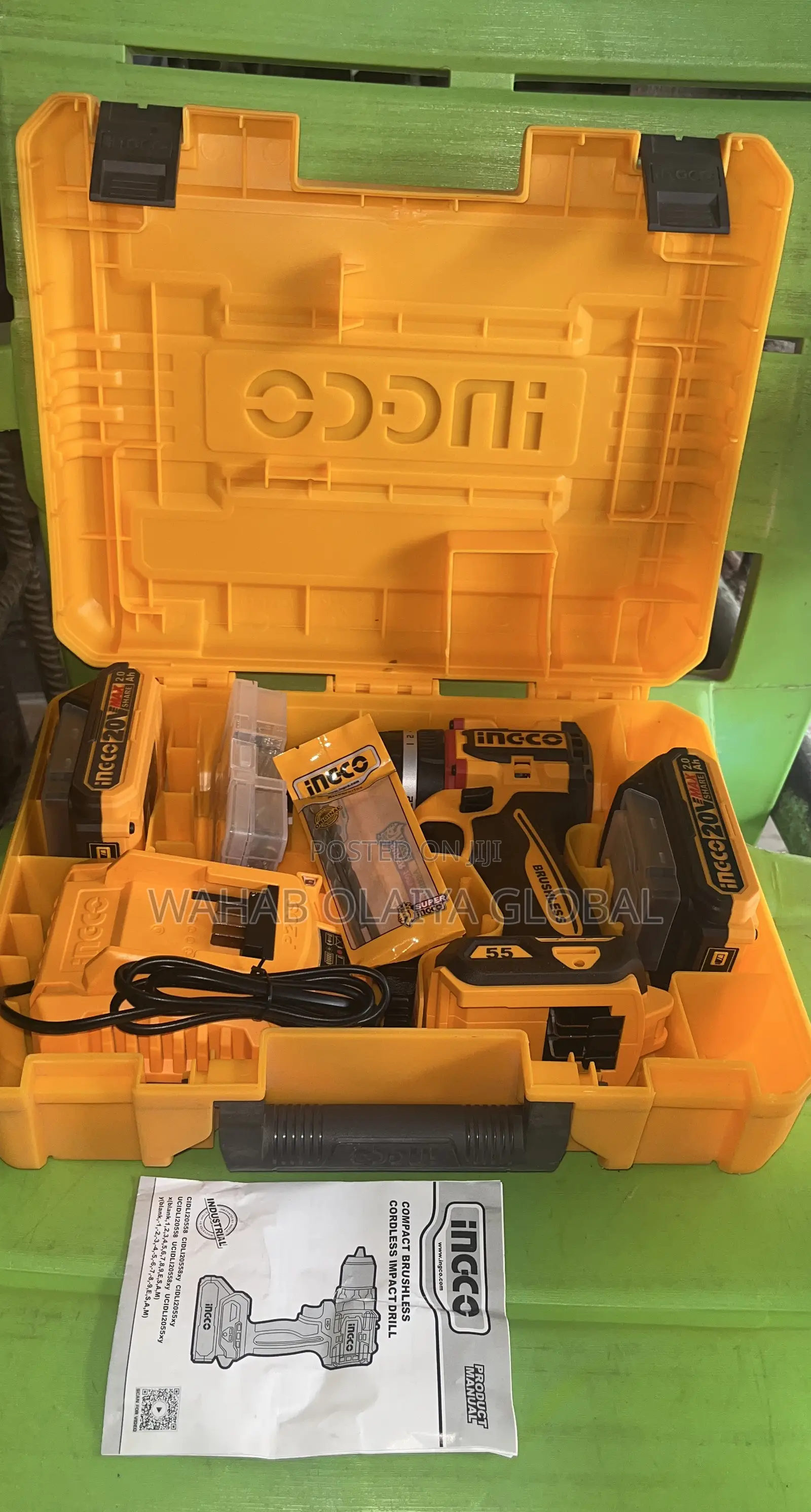 Ingco Compact Brushless Cordless Impact Drill – 20v Powerful Tool in ...