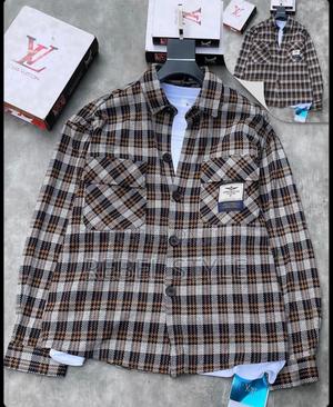 Men's Classic Plaid Flannel Shirt - Brown Tan Check in Lagos Island ...
