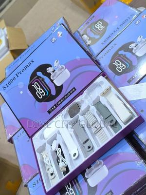 S1000 Pro Max 10 in 1 Set Smartwatch With Earphone 7 Straps for sale ...