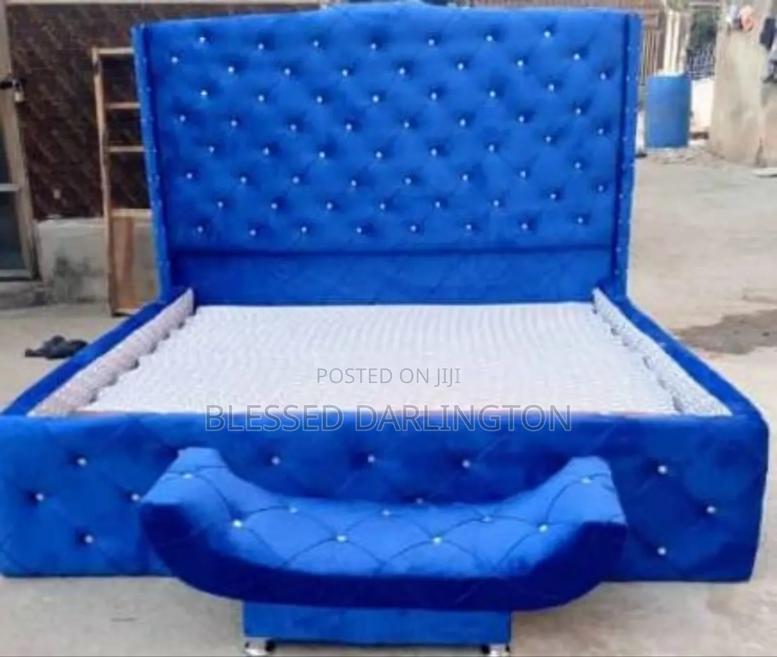 Complete Set Blue Paded Bed Frame in Lagos Island (Eko) - Furniture ...