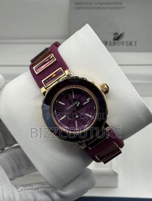 Original Swarovski Purple Rubber Strap Watch in Store for sale ...