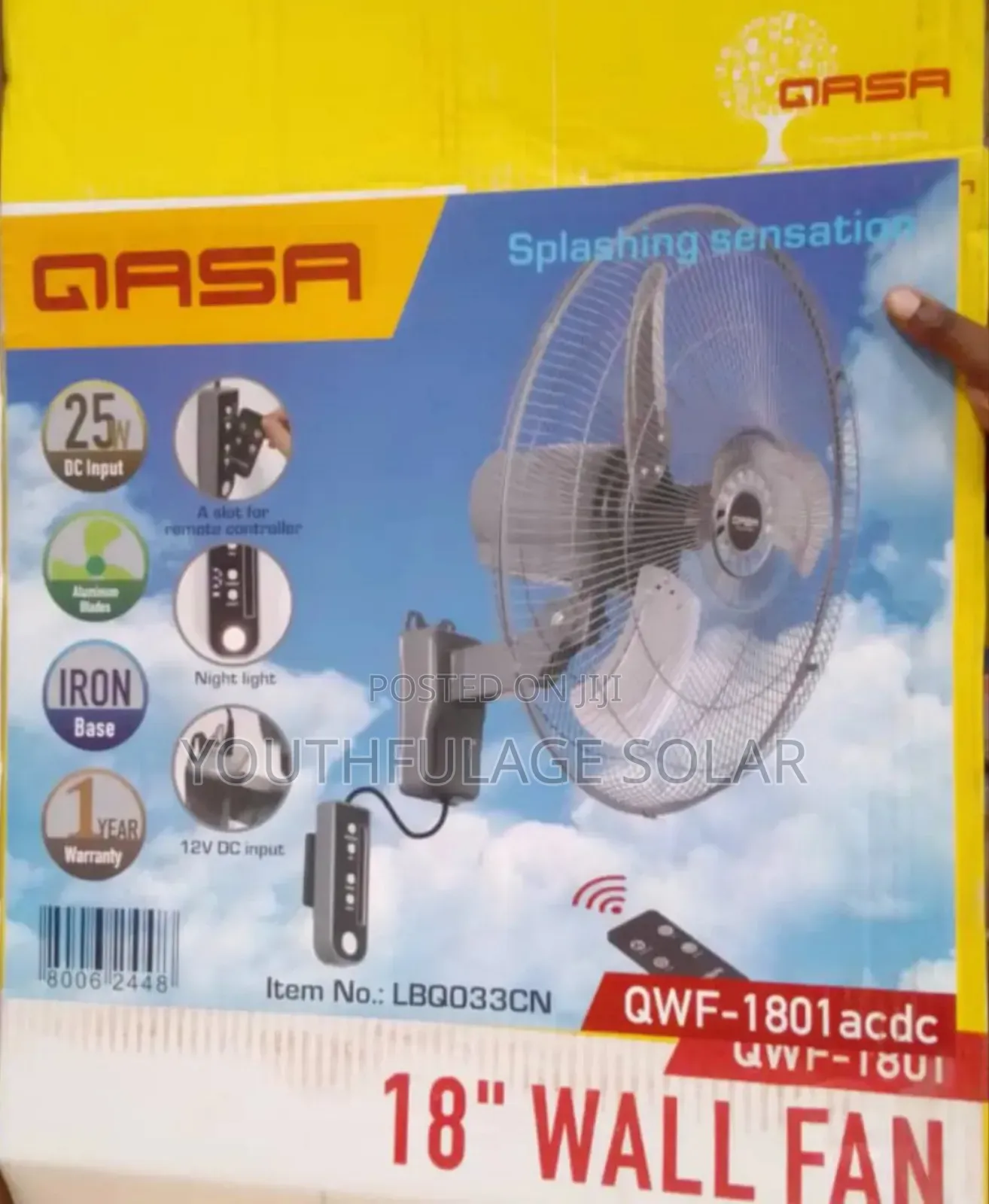 Gaza Solar Wall Fan in Ojo - Solar Energy, Youthfulage Solar Enterprise ...