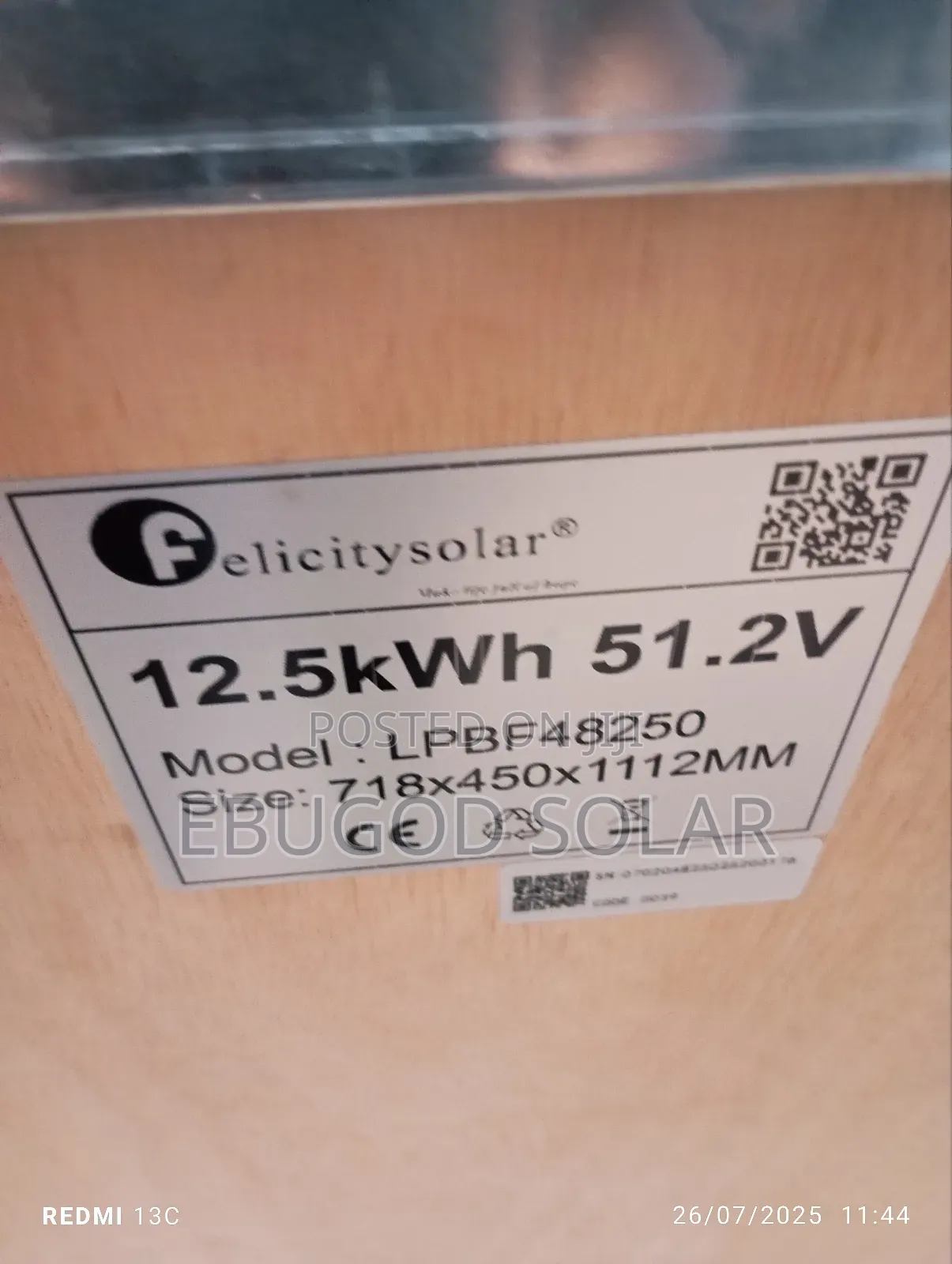 Felicity Solar Lithium Ion Battery 12.5kwh 48v in Ibeju - Solar Energy, Ebugod Solar | Jiji.ng
