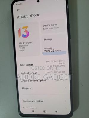 Xiaomi Redmi Note 10 Pro 128 GB Blue in Ikeja - Mobile Phones, Adore ...