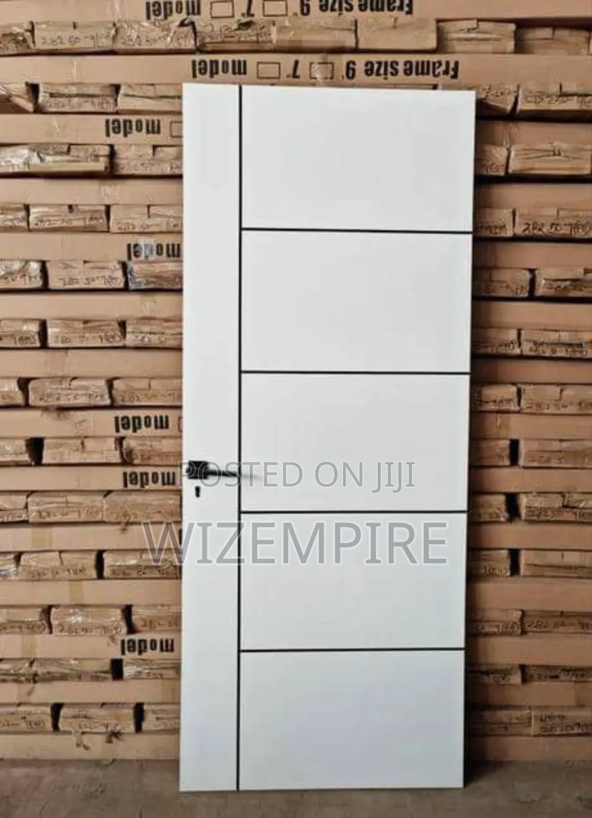 3ft Wooden Doors With Chrome Frame Keys and Engine Available in Orile ...