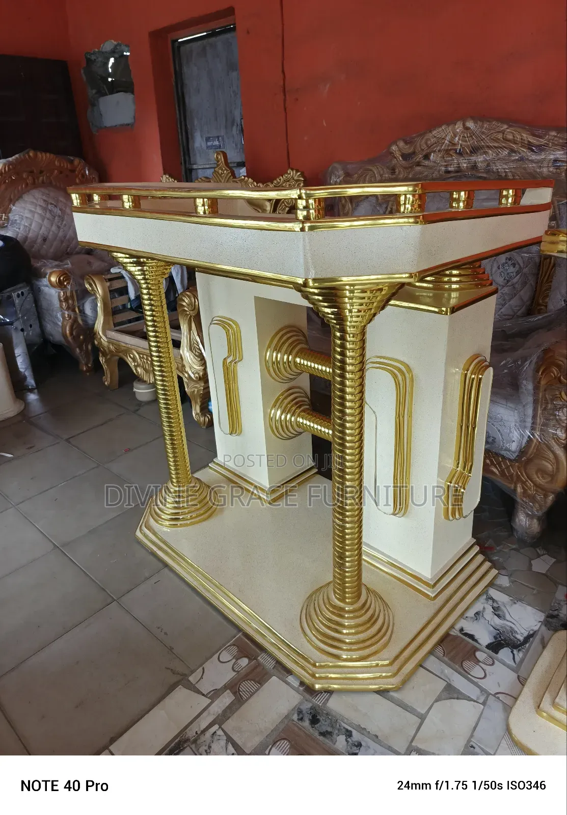Gold Chrome Church Pulpit in Ogba - Furniture, Divine Grace Furnitures ...