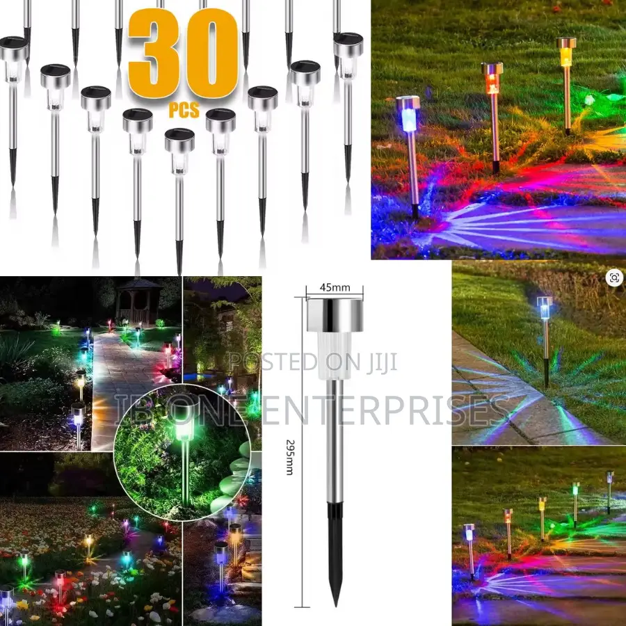 30pcs Multi-Color Solar Lawn Lights for Enchanting Evenings in Ikoyi ...