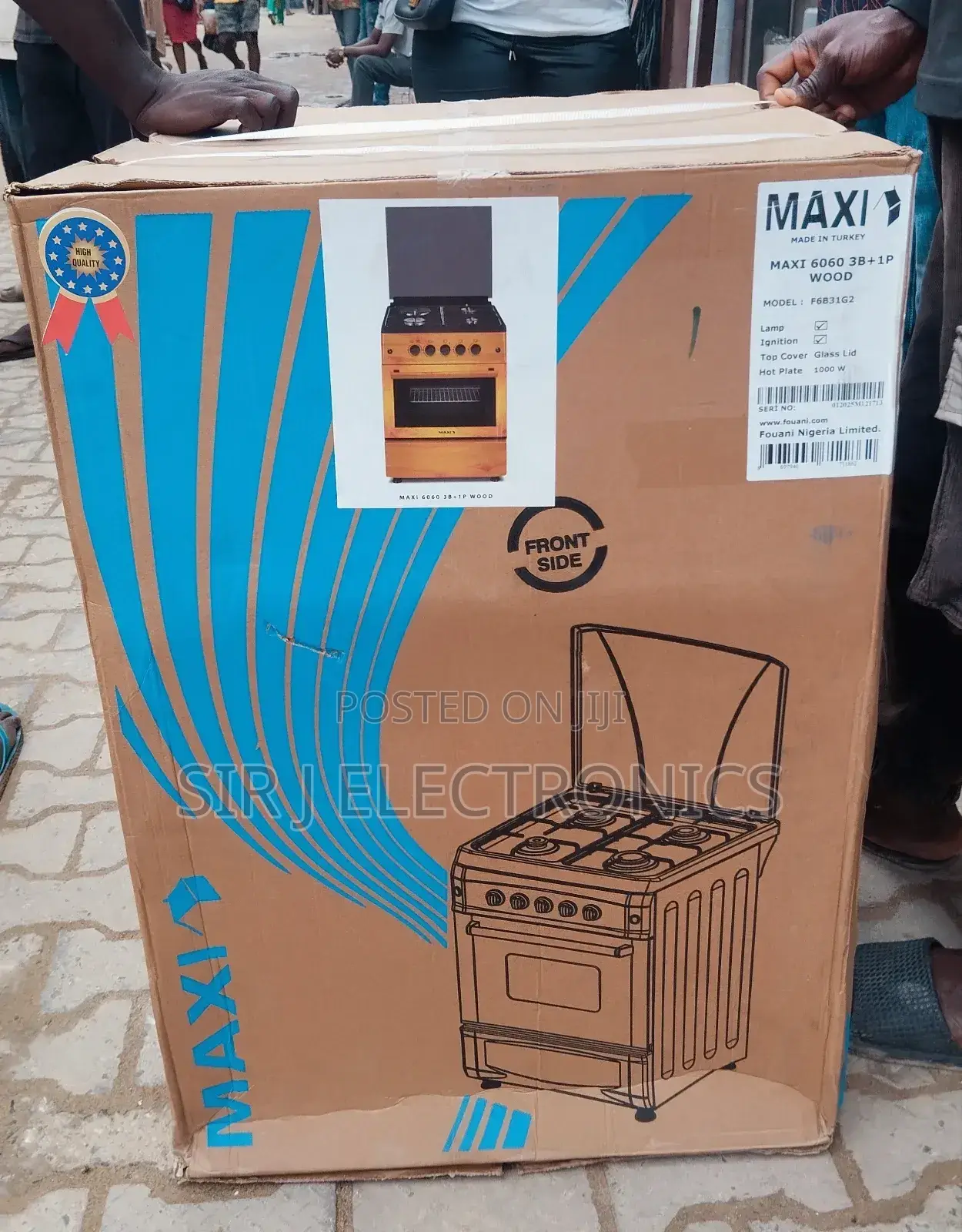 Maxi Wooden (3 Gas, 1 Electric) Standing Gas Cooker & Oven for sale ...