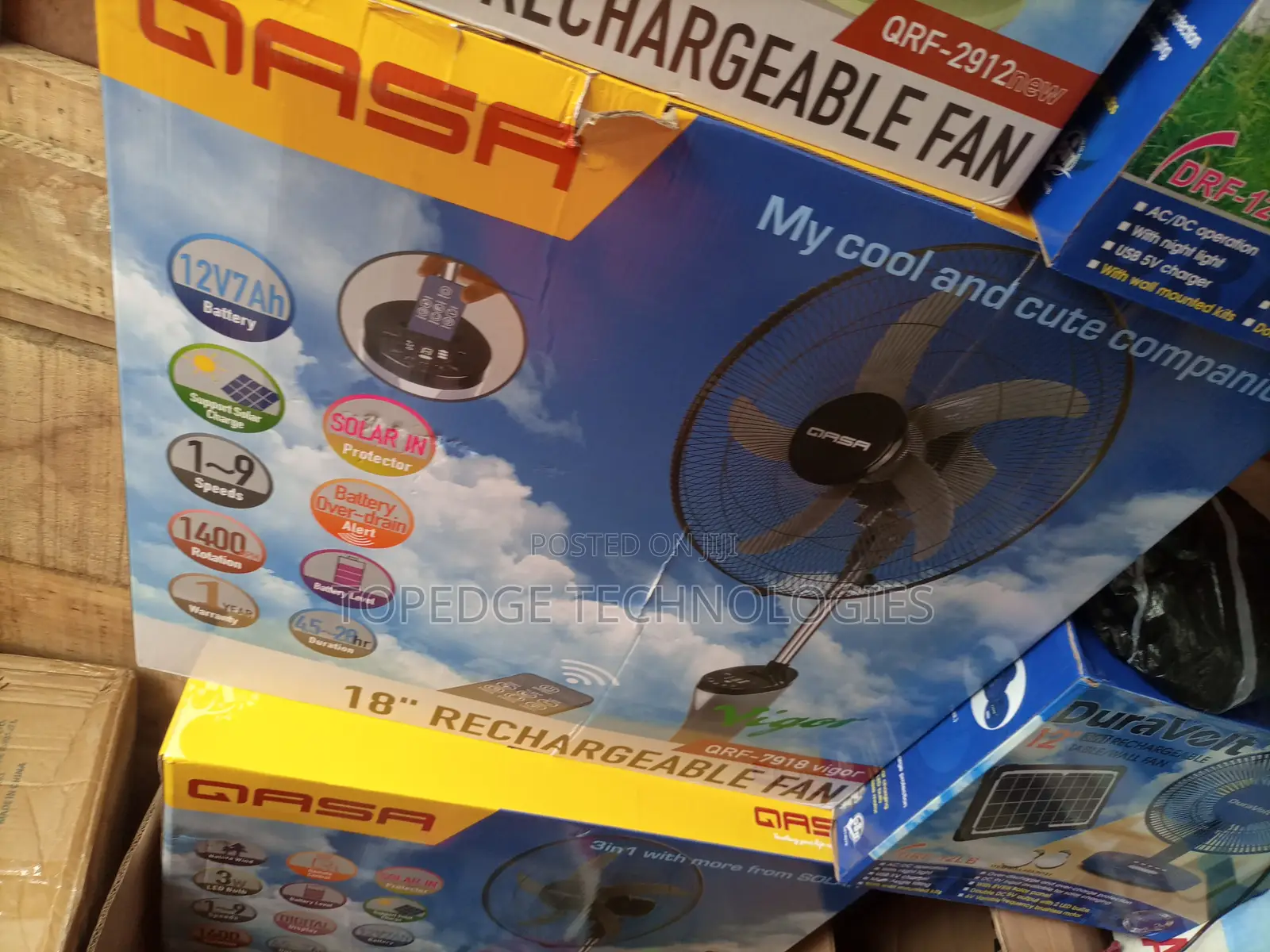 Qasa Standing Fan – 18 Inch Rechargeable in Ojo - Home Appliances ...