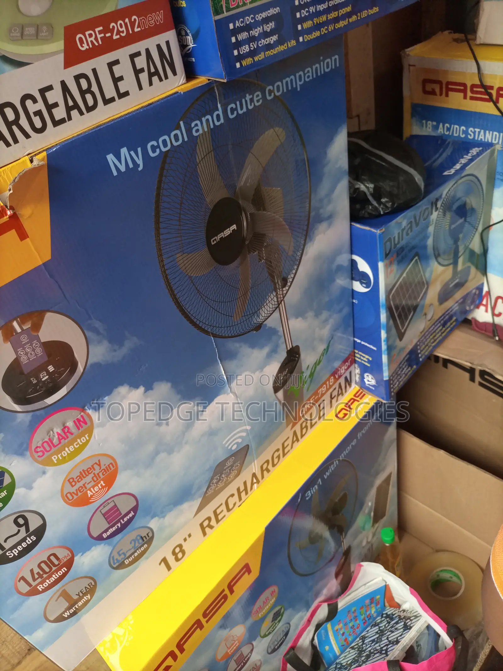 Qasa Standing Fan – 18 Inch Rechargeable in Ojo - Home Appliances ...