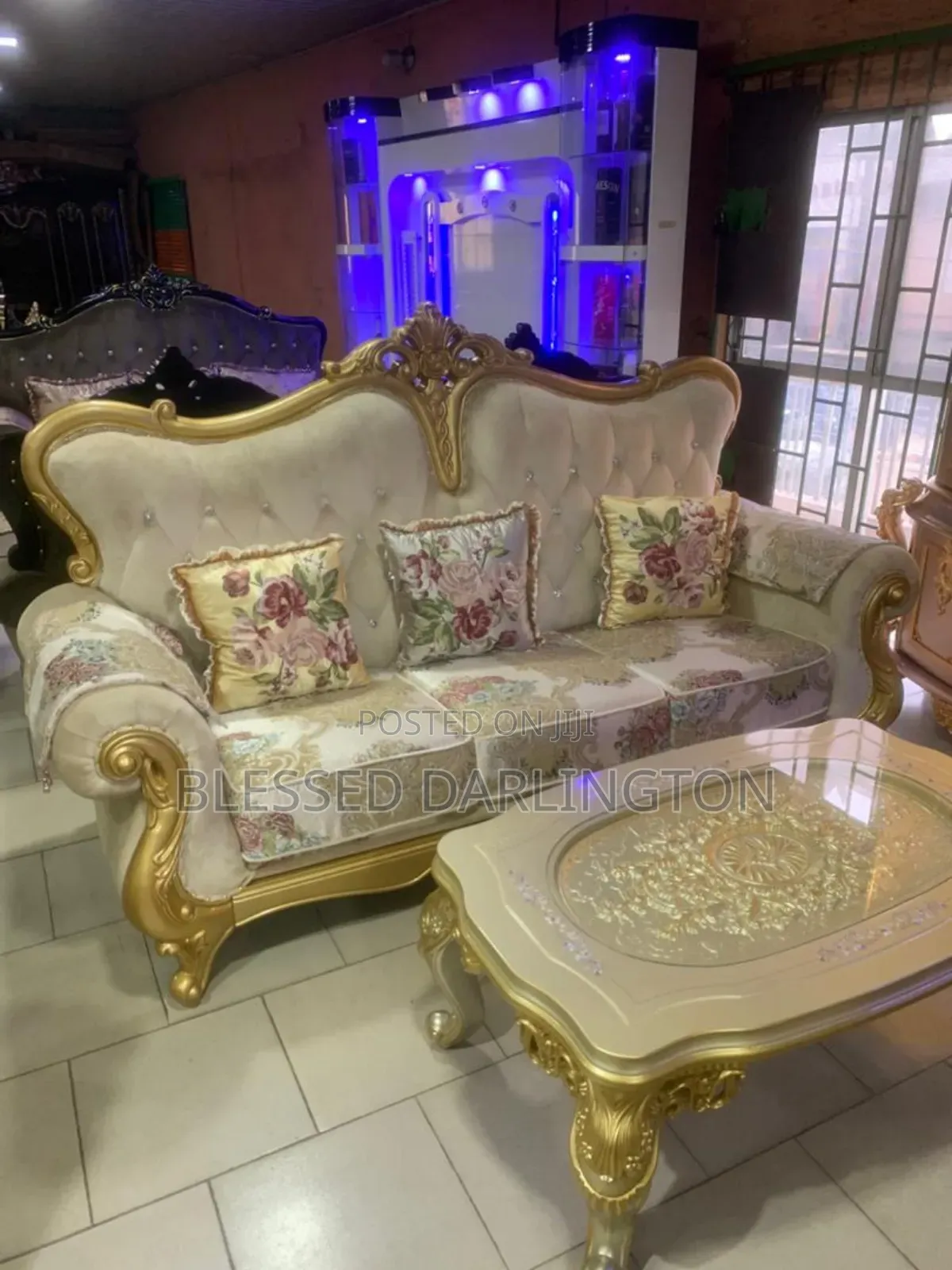Fancy Gold Imported Foreign Sofa in Owo - Furniture, Blessed Darlington ...