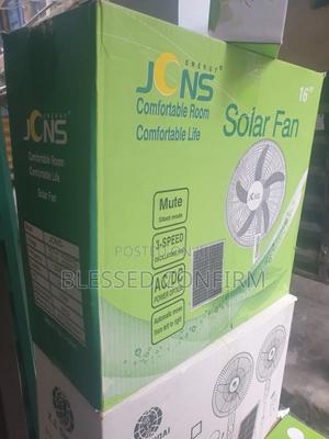 16" Inches JCNS Solar Rechargeable Standing Fan With Panel Bulb in ...