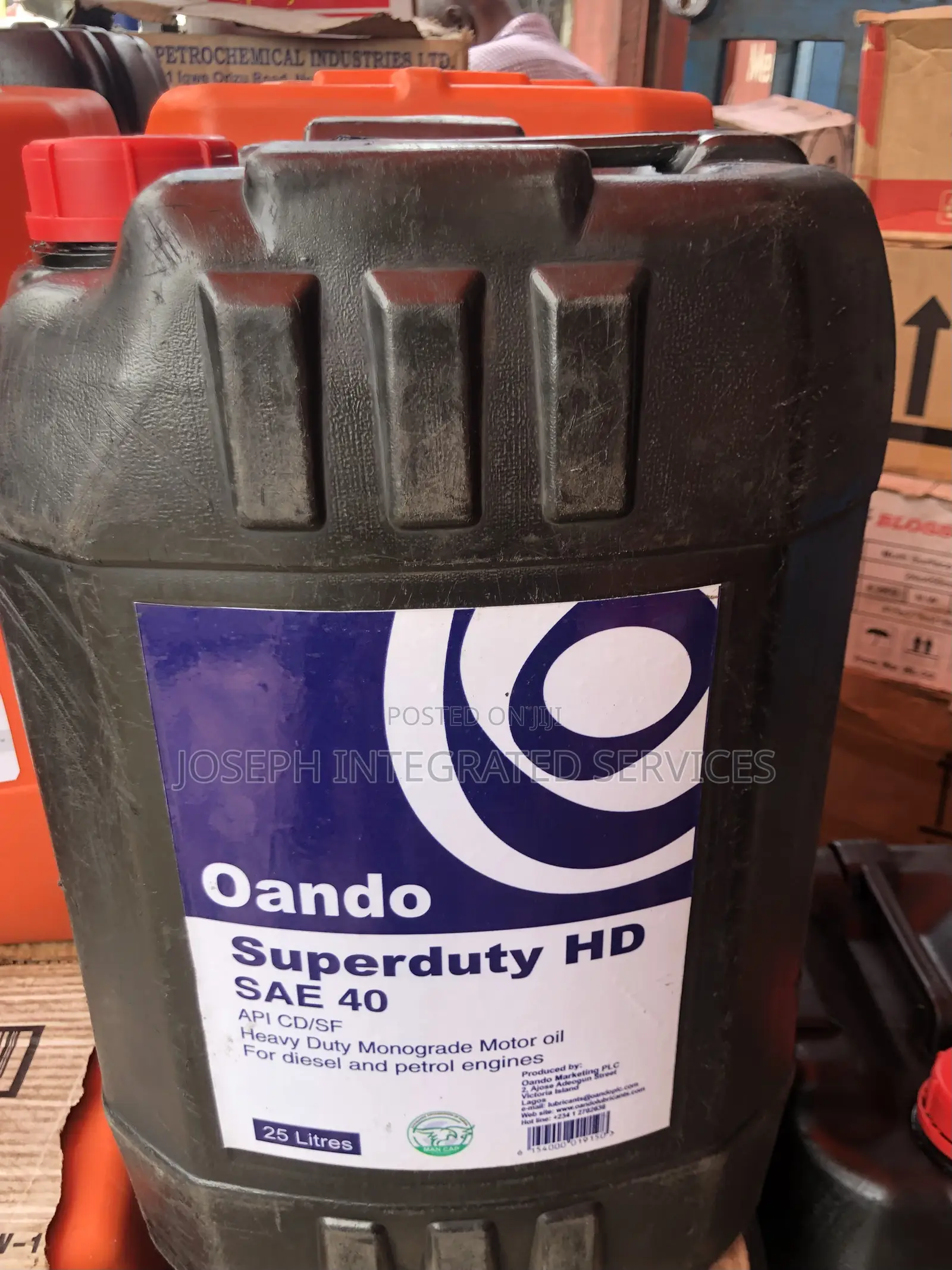 25 Liters Oando Superduty Hd Sae 40 Heavy Duty Monograde Motor Oil in ...
