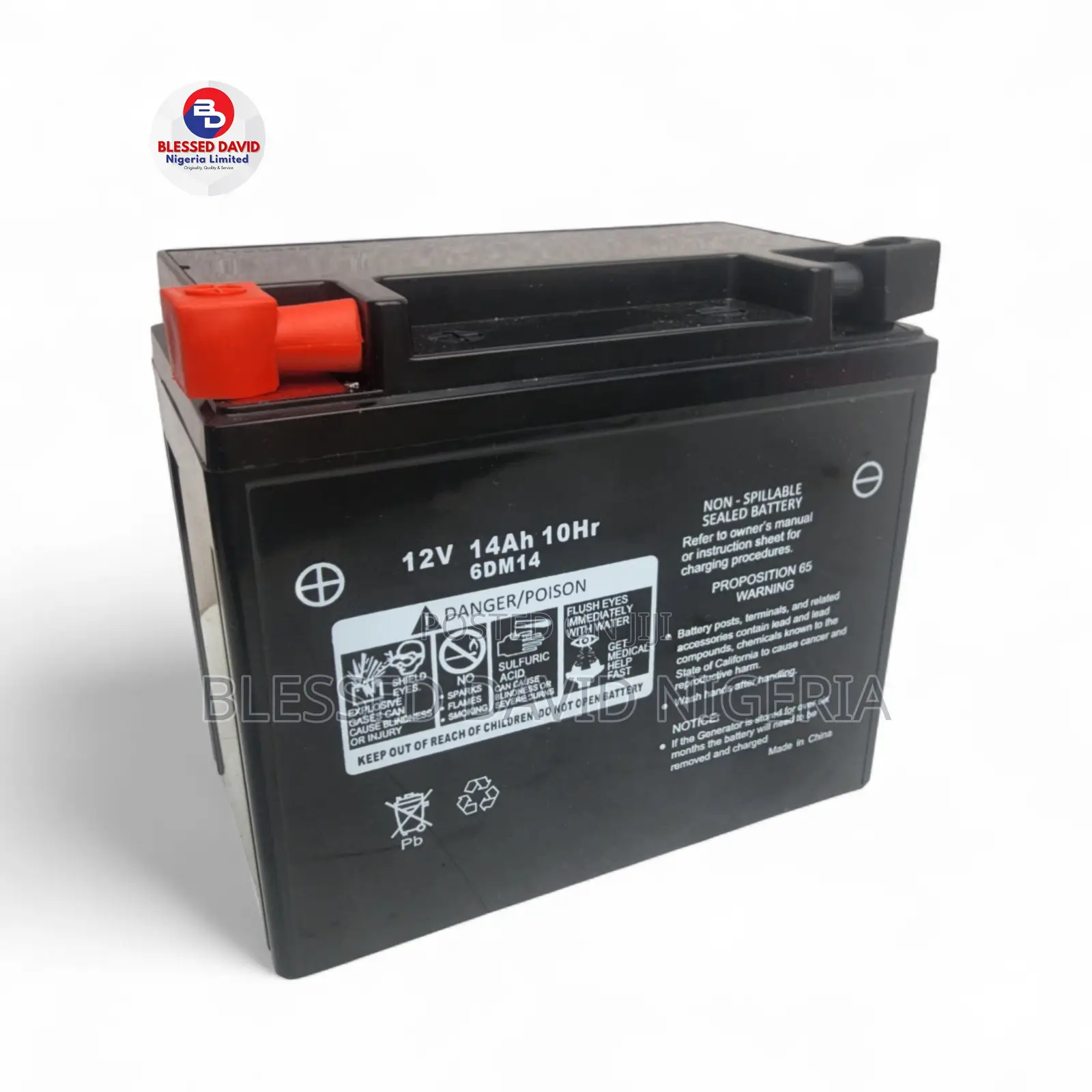 Original 6dm14 12v 14ah 10hr Replacement Battery for sale - Blessed ...