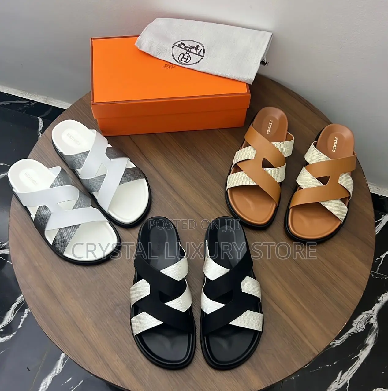 Hermes Quality Luxury Men Slides in Lagos Island (Eko) - Shoes, Crystal ...