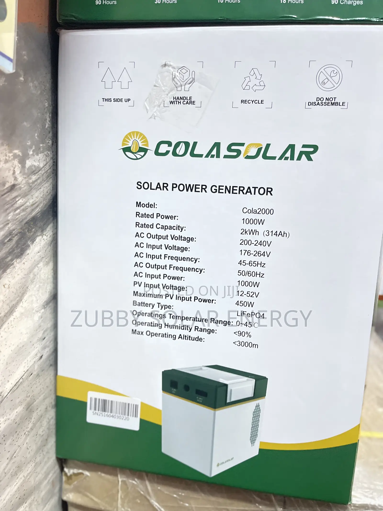 2kwh Colasolar Generator for sale - ZUBBY SOLAR ENERGY Price: ₦ 695,000 ...