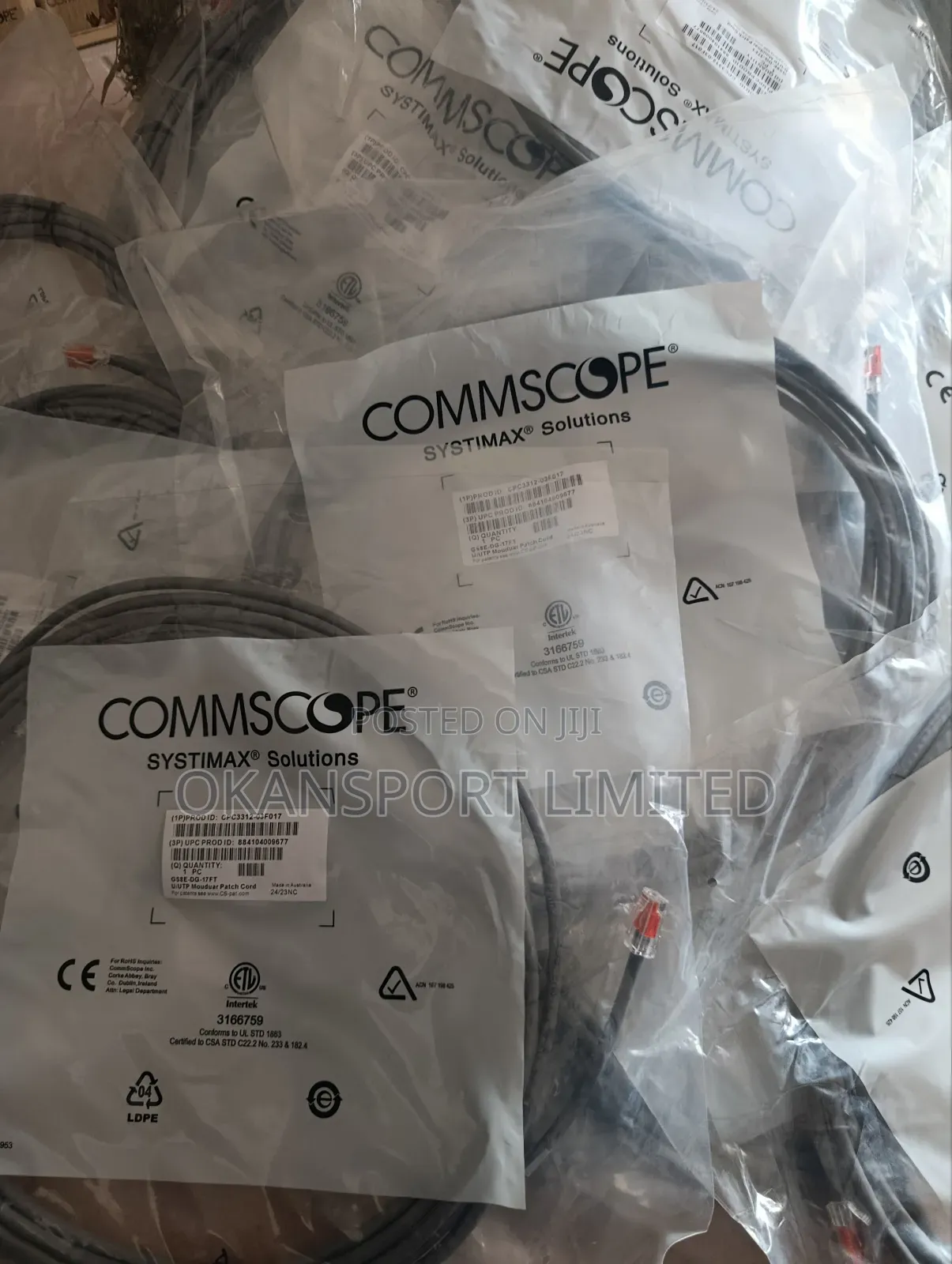 Patch Cord Commscope Cat 6 Ethernet Lan Cable 5m 10m 15m 20m 30m 40m ...