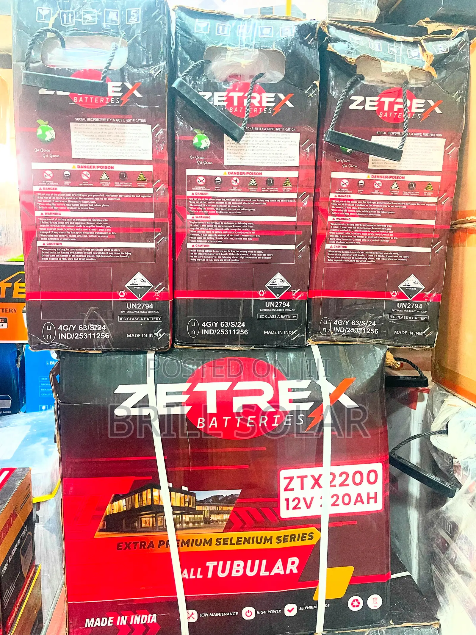 12v-220ah Zetrex Solar Tubular Battery in Ojo - Electrical Equipment ...