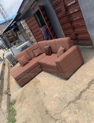 L-shaped Sofa Chair in Isolo - Furniture, Jerry's Wood'sncraft's | Jiji.ng