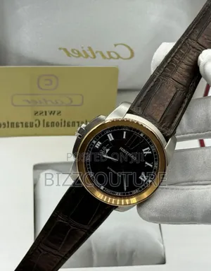 Original Cartier Brown Genuine Leather Strap Watch in Lekki - Watches ...