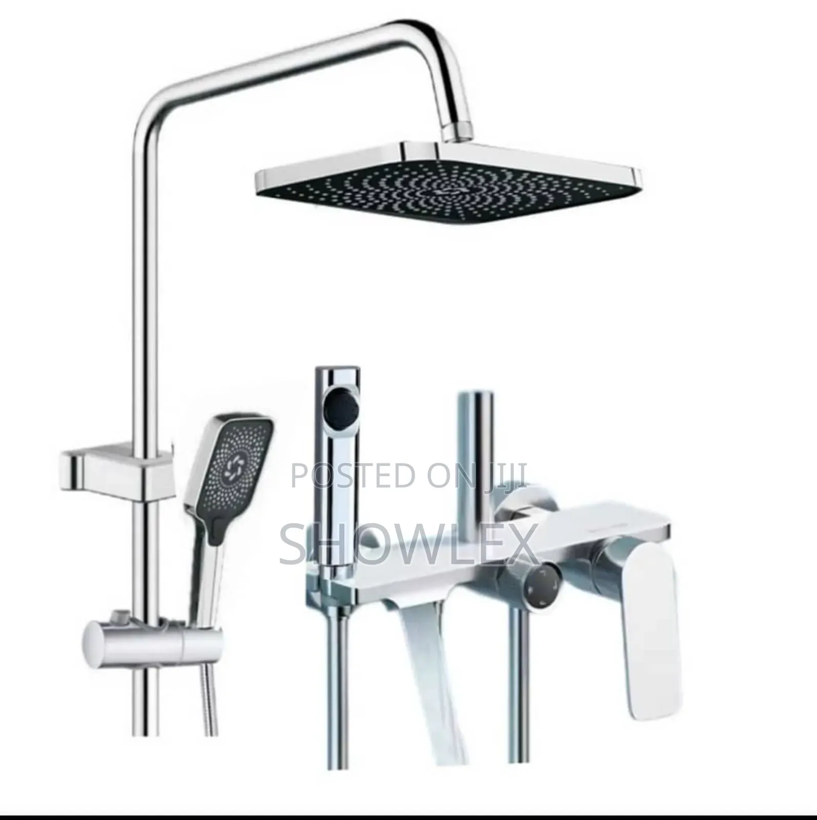 Shower System Dual Shower Head Hot And Cold Mixer Shower Faucet Set in ...