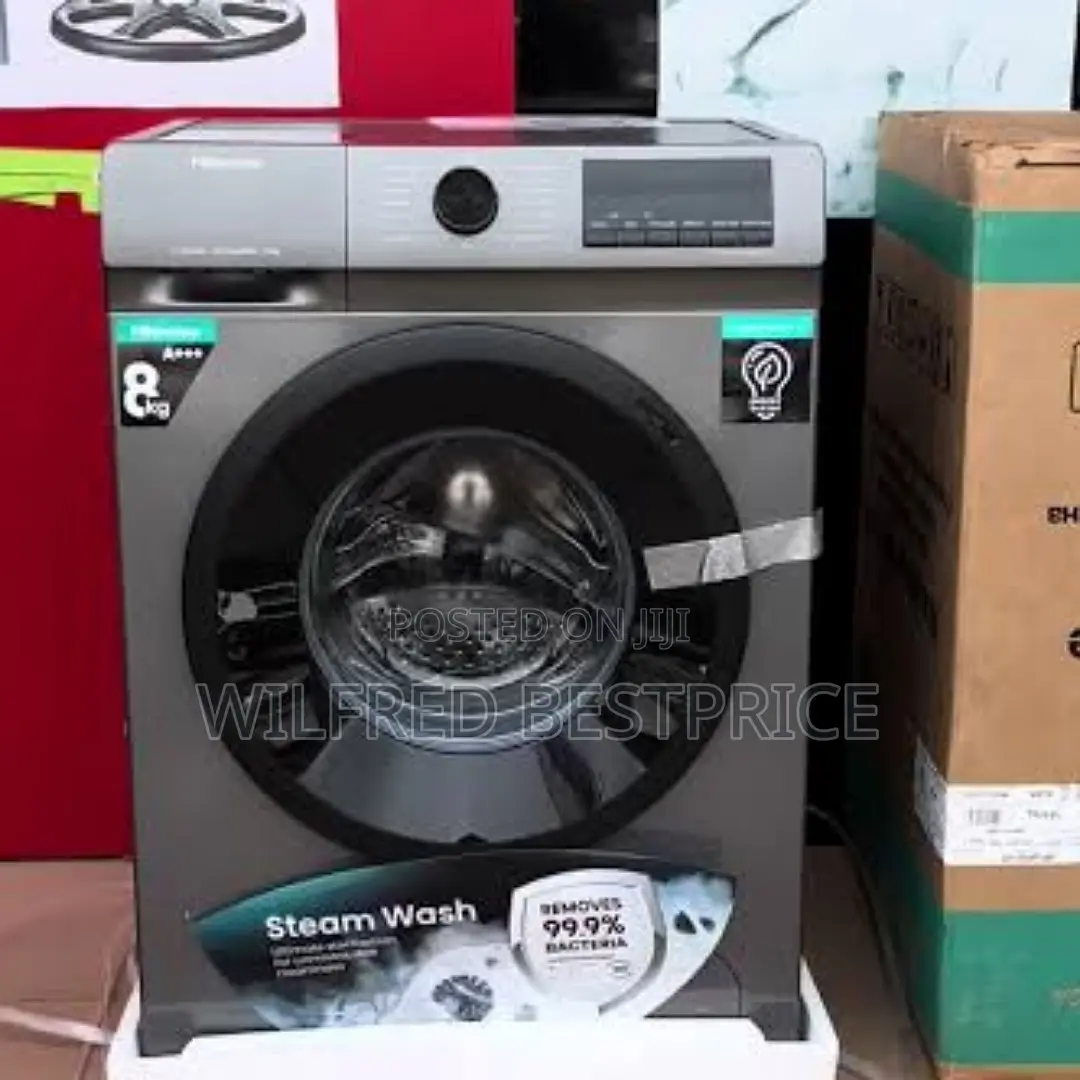 Hisense 8kg Front Loader Washing Machine Inverter- Silver in Ikeja ...