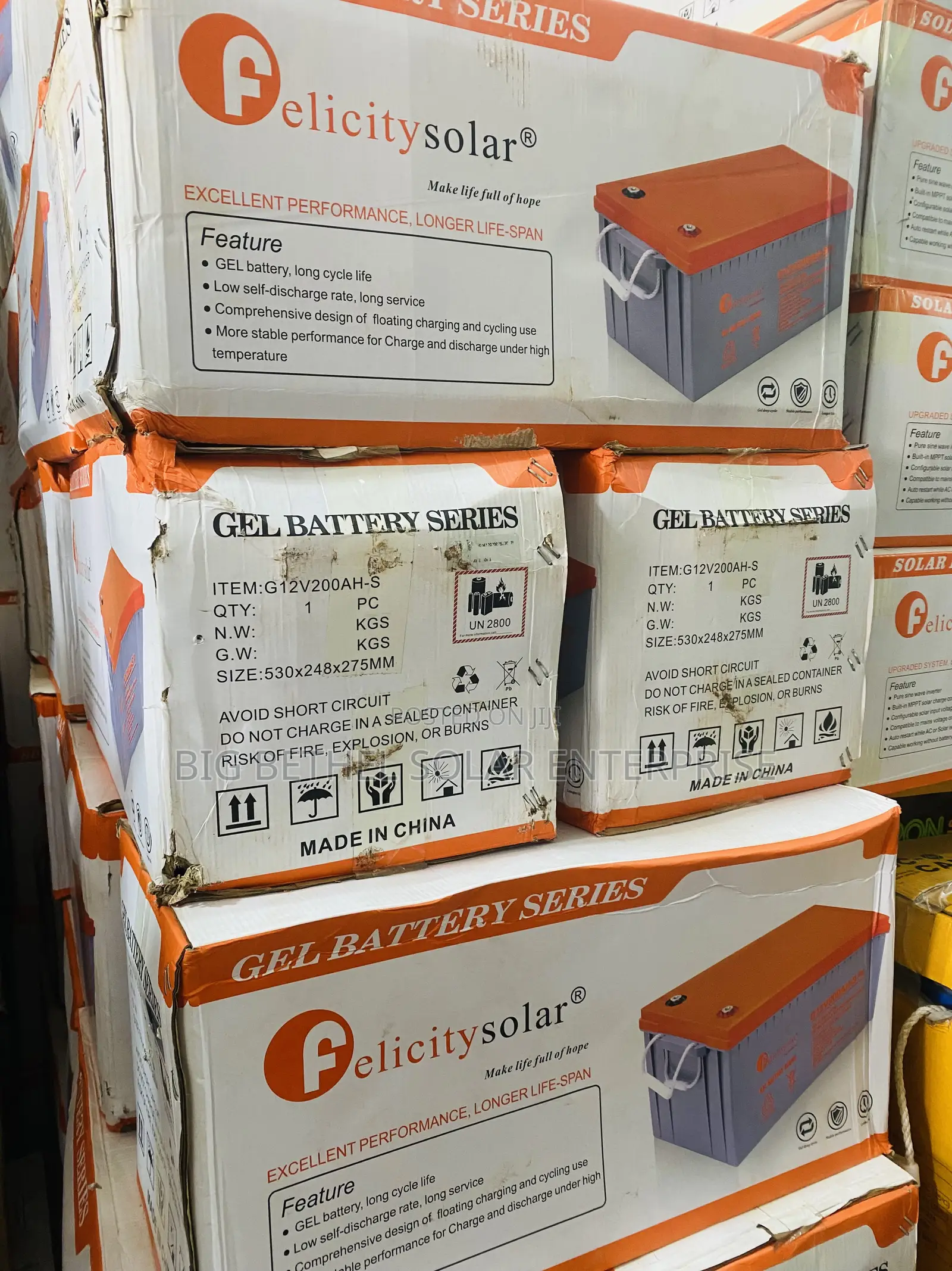 200ah 12v Felicity Solar Gel Dry Cel Battery in Ikeja - Solar Energy ...