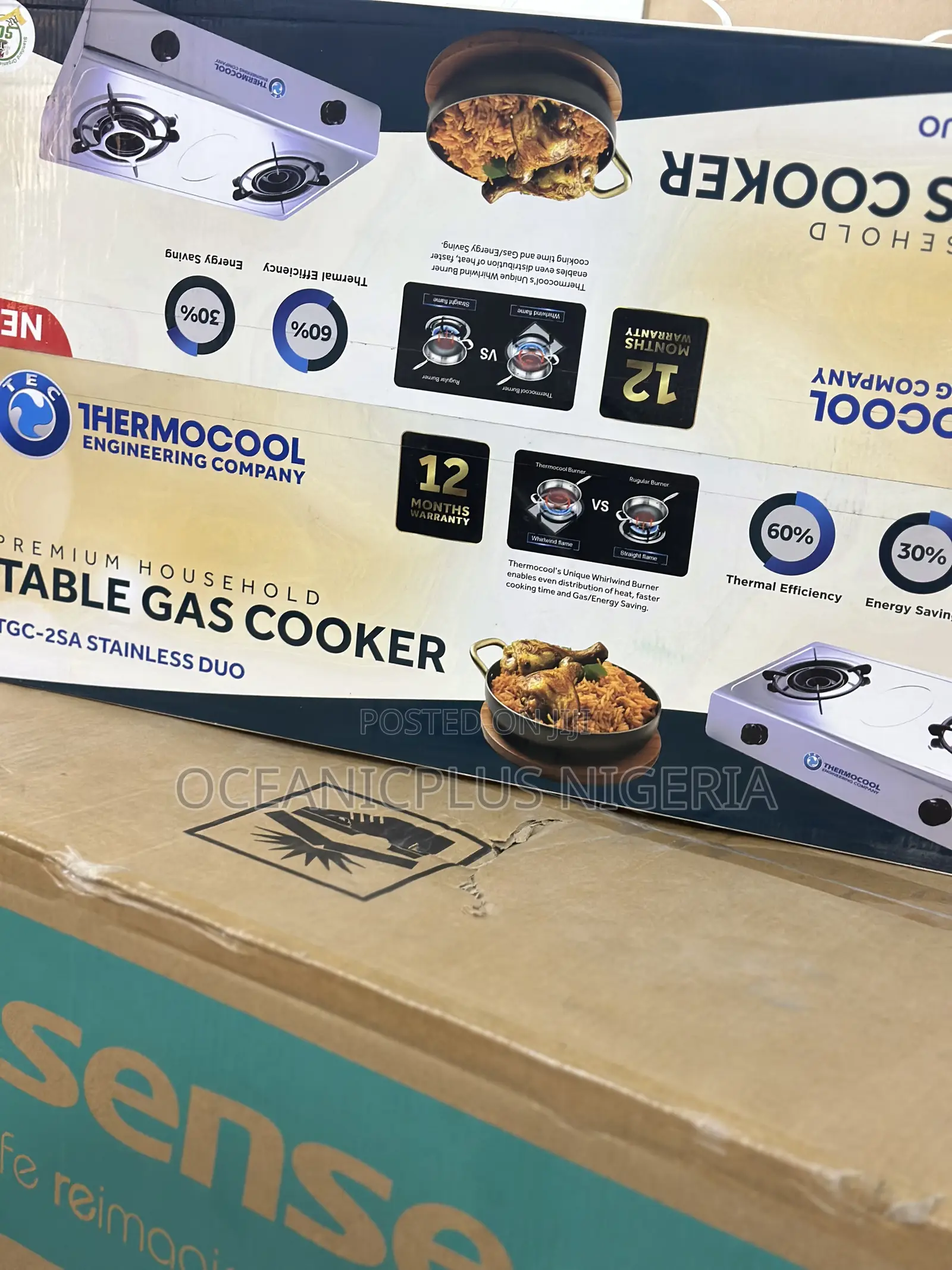 Glossy Thermocool Table Top Gas Cooker Duo | 2hob (Tgc-2sa) in Ejigbo ...