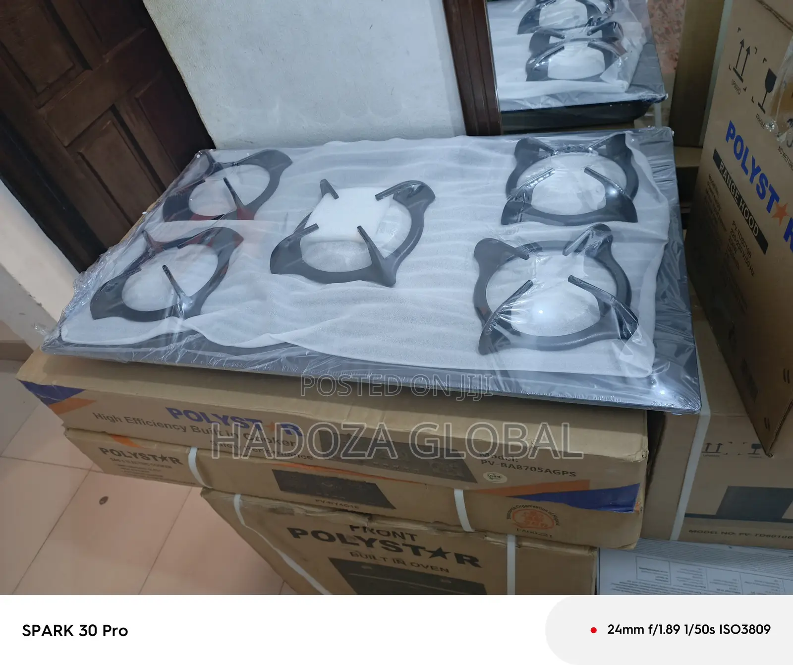 Polystar 5 Burner Gas Cooker With Thick Tempered Glass Top in Ajah ...