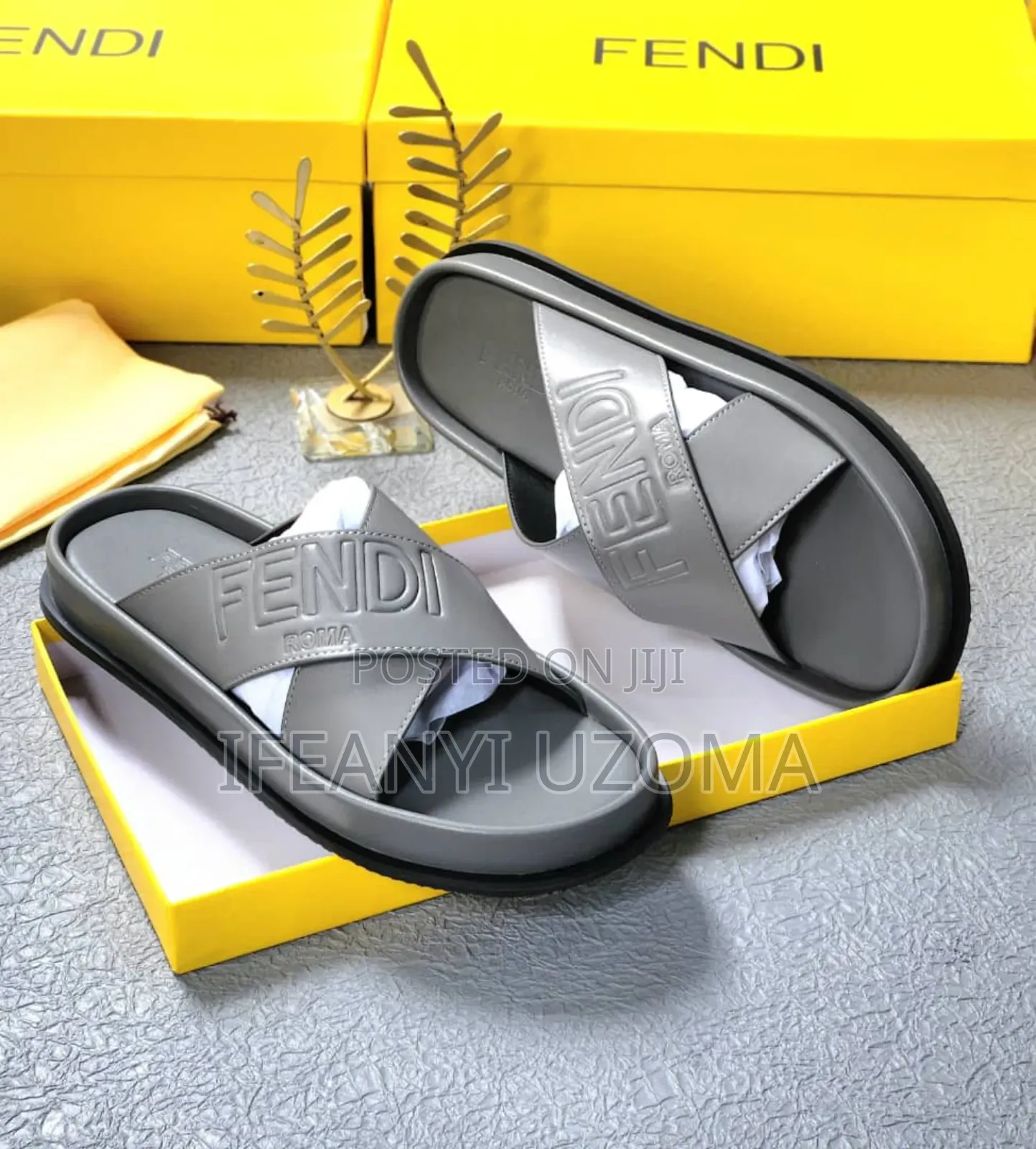 Fendi Ash Color Luxury Slippers in Lagos Island (Eko) - Shoes, Ifeanyi ...