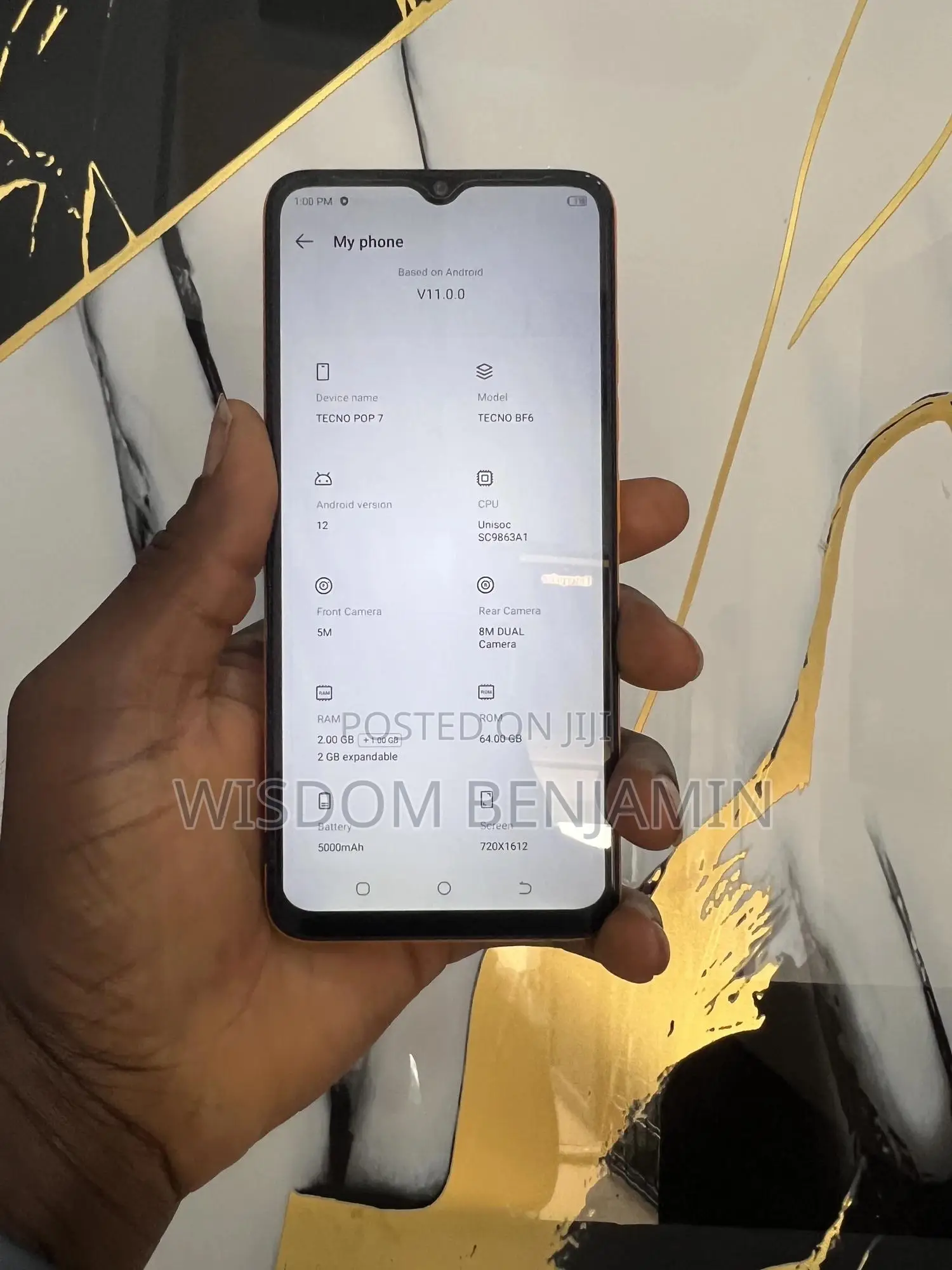 Tecno Pop 7 64 GB Orange in Jos - Mobile Phones, Wisdom Benjamin | Jiji.ng