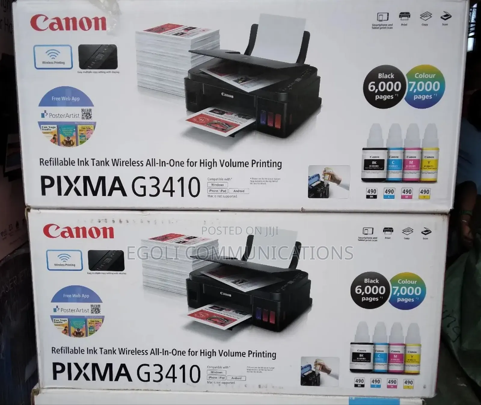 Canon Pixma G3410 A4 All-in-1 Multifunction Ink Tank Wi-Fi Printer in Ikeja - Printers ...