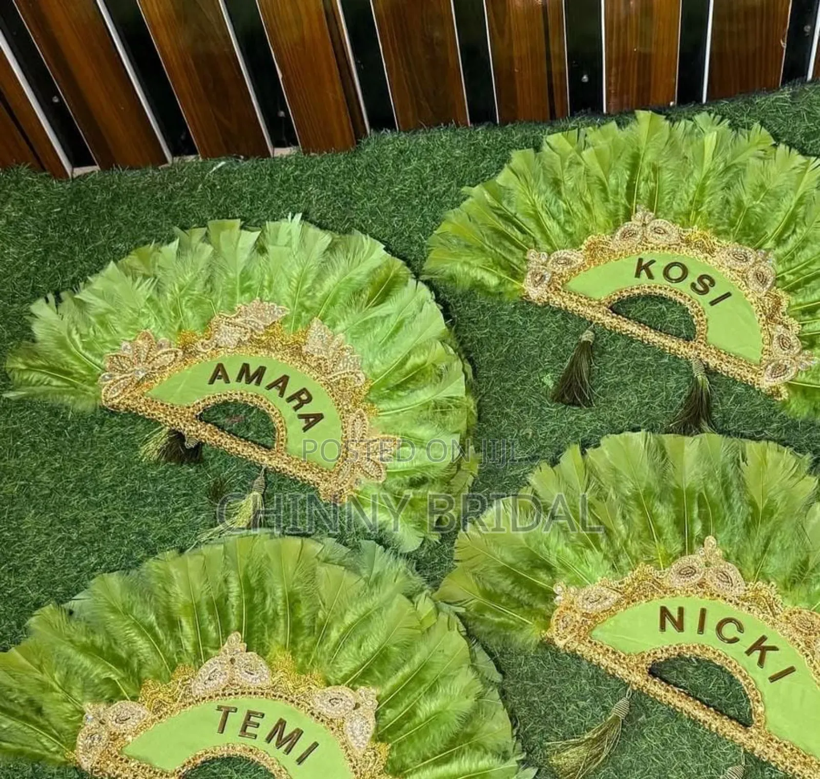 Olive Green Hand Fans in Lagos Island (Eko) - Wedding Wear ...