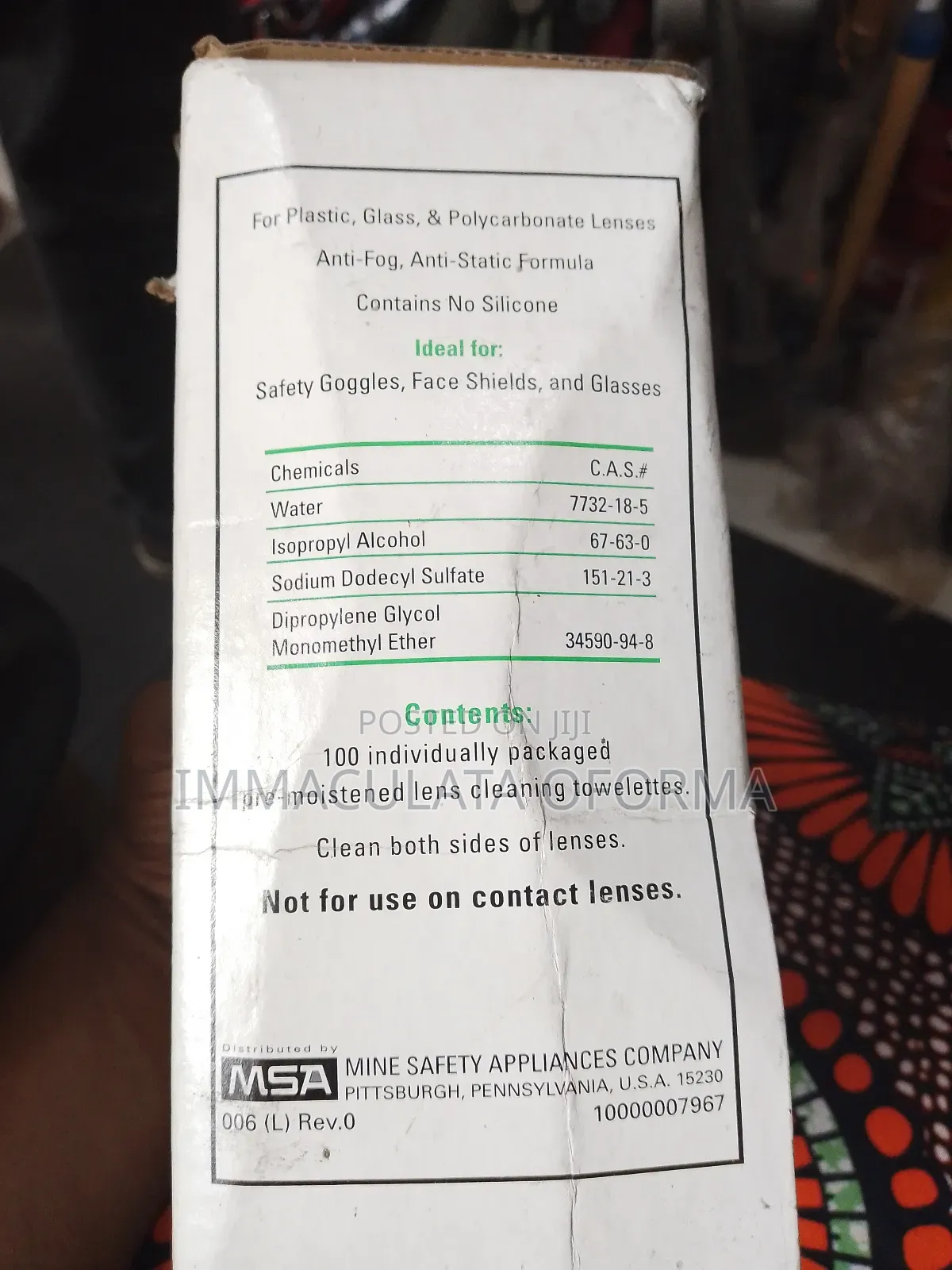 Msa Pre Moistened Cleaning Towelettes in Port-Harcourt - Safety ...
