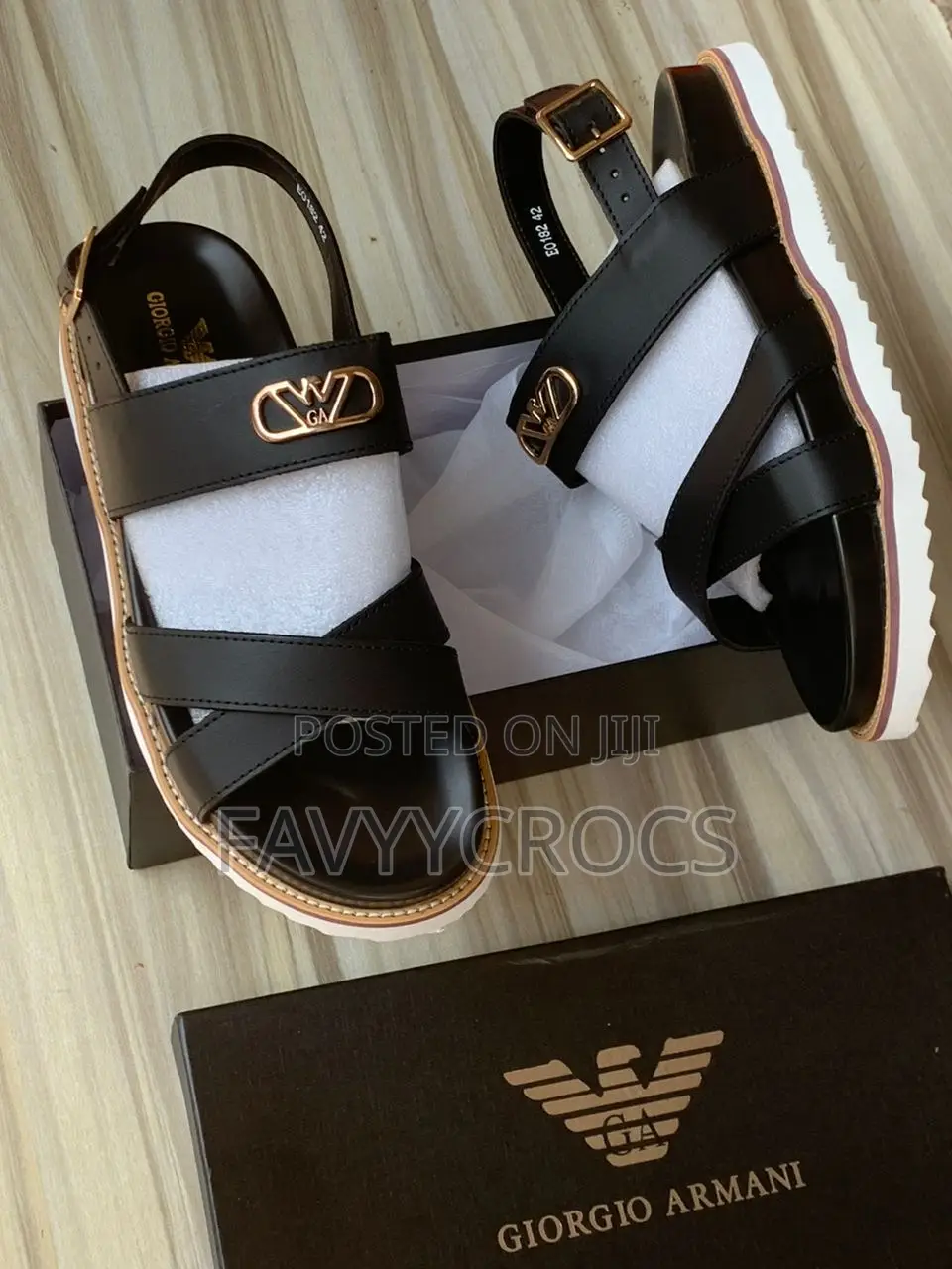 Brown Nd Black Giorgio Armani Slides in Oshodi - Shoes, Favour Amarachi ...