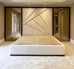 Bed and Bedframe With Headboard Wall Full Cladding in Isolo - Furniture ...