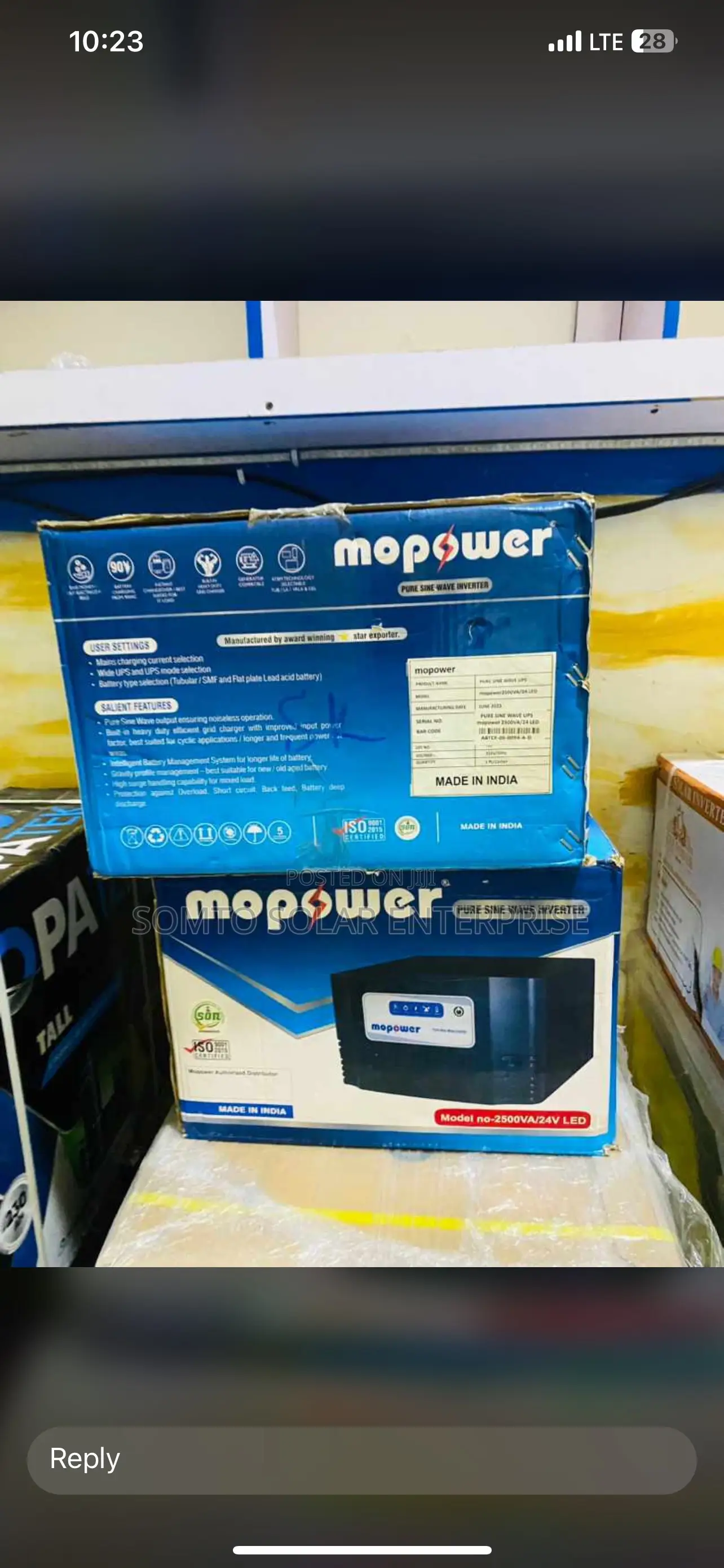 2.5kva/24v Mopower Has Inverter in Warri - Solar Energy, Somto Solar ...